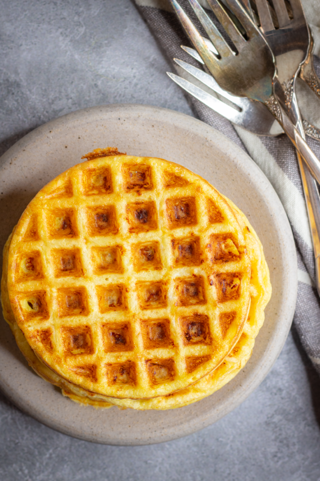 2 Ingredient Chaffle Recipe (keto cheese waffles)